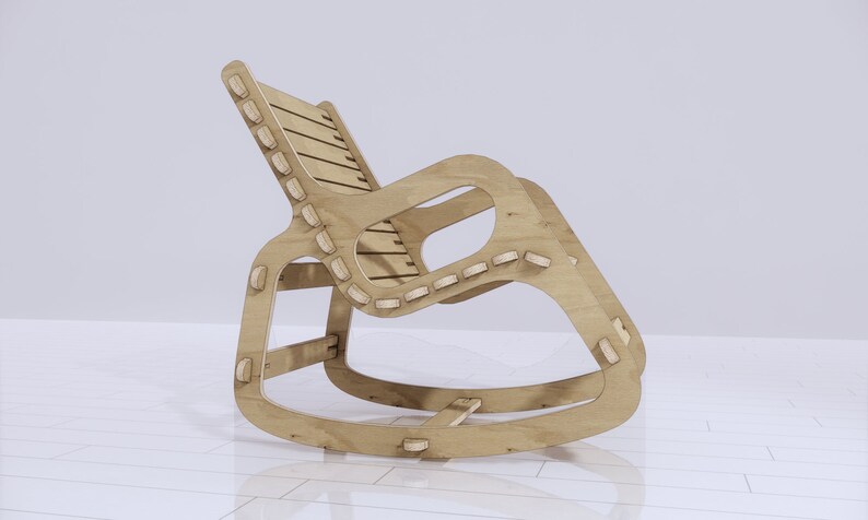 Rocking Chair Cnc File Chair Assembly DXF File Cnc Chair - Etsy