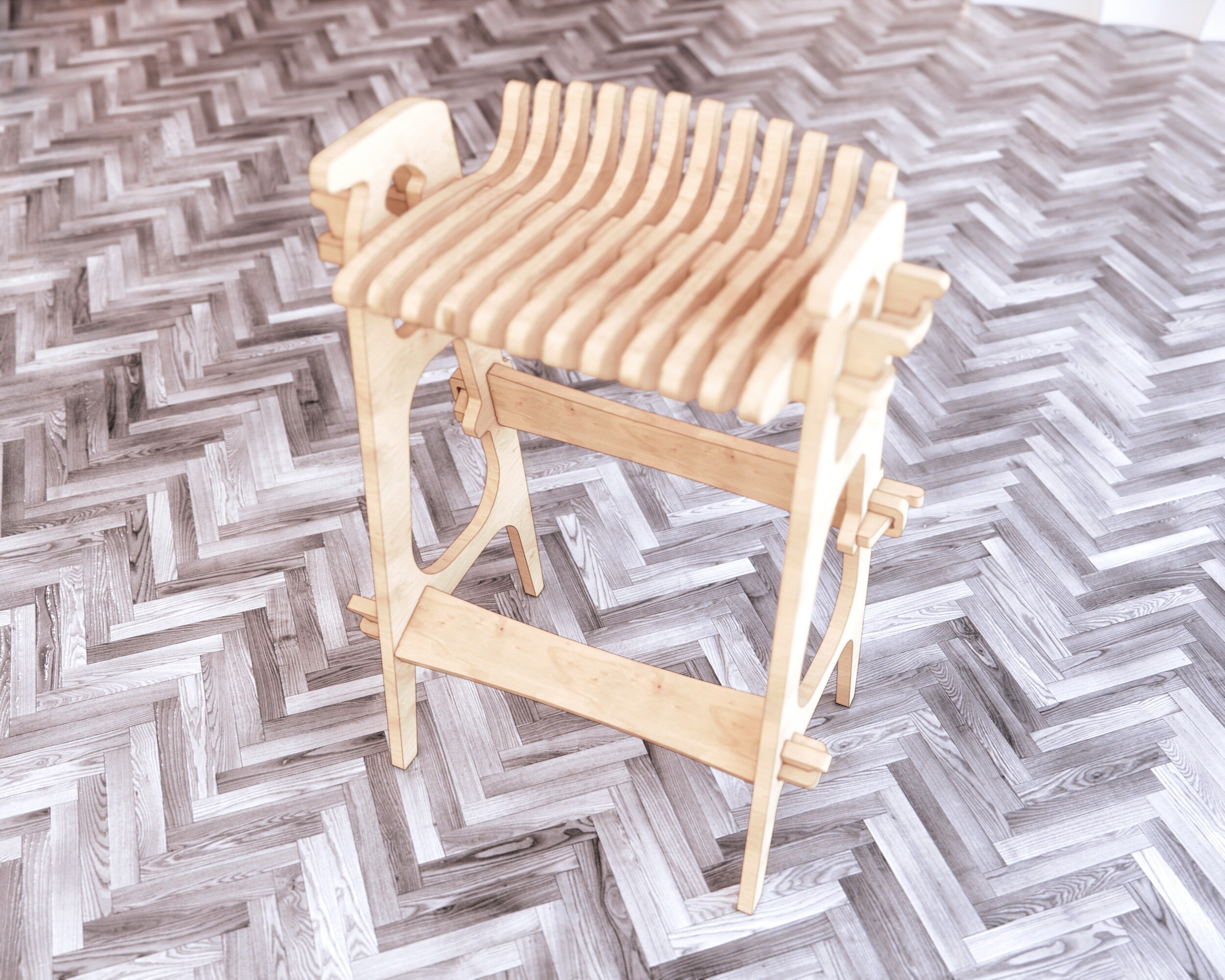 Parametric Design High Chair DXF, SVG, EPS File Cnc and Laser Cut ...