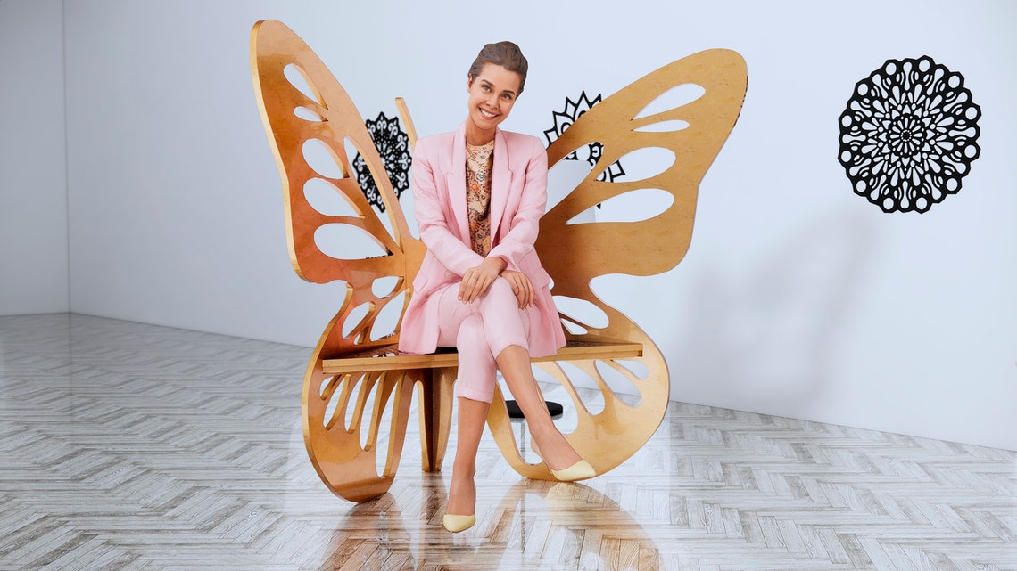 Plywood butterfly Chair for DXF File Cnc Laser Cut/Custom | Etsy