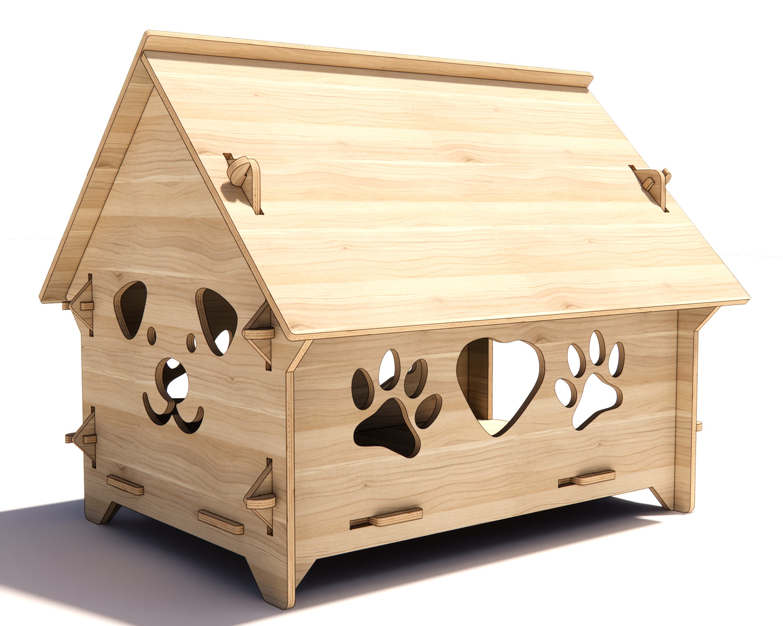 Dog Kennel 07 DXF. EPS, SVG Files for Cnc Cut/plywood Dog House/custom ...