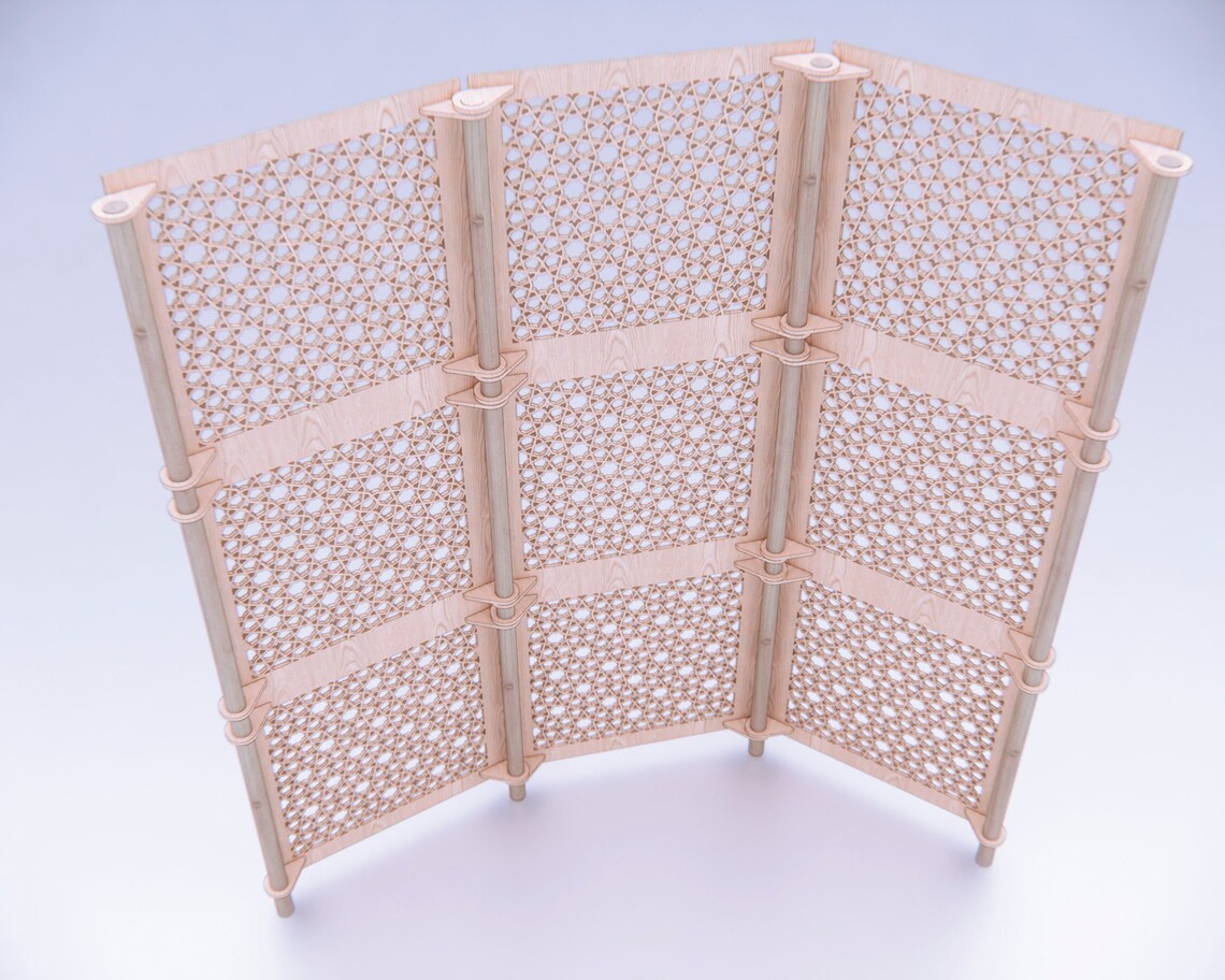 Сnc Room Divider Plans, Wood Files, Wall Décor, Folding Screen Files - Etsy