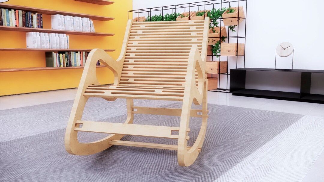 Rocking Chair Cnc File Chair Assembly DXF File Cnc Chair - Etsy