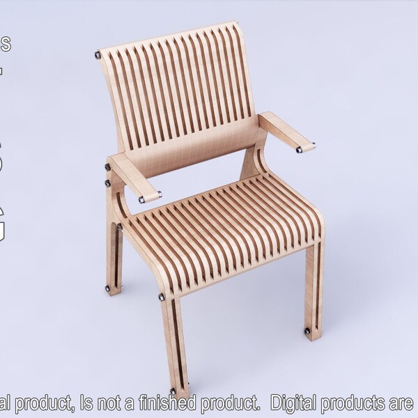 Parametric Rocking Chair DXF File Cnc Cut/plywood Chair/custom ...