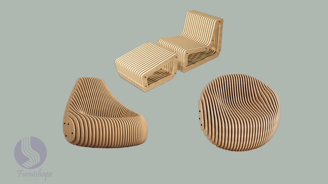 3 Parametric Design Chair Pack, Cnc Chair, Parametric Chair Cnc Files ...