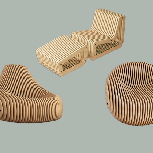 Parametric Office Chair 05 Cnc Plans Dxf Files for Laser - Etsy