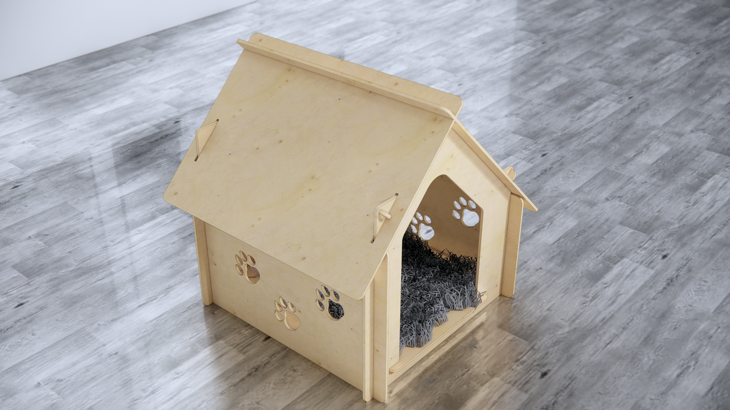 Dog Kennel 09 DXF File Cnc Cut/plywood Pet House/custom - Etsy