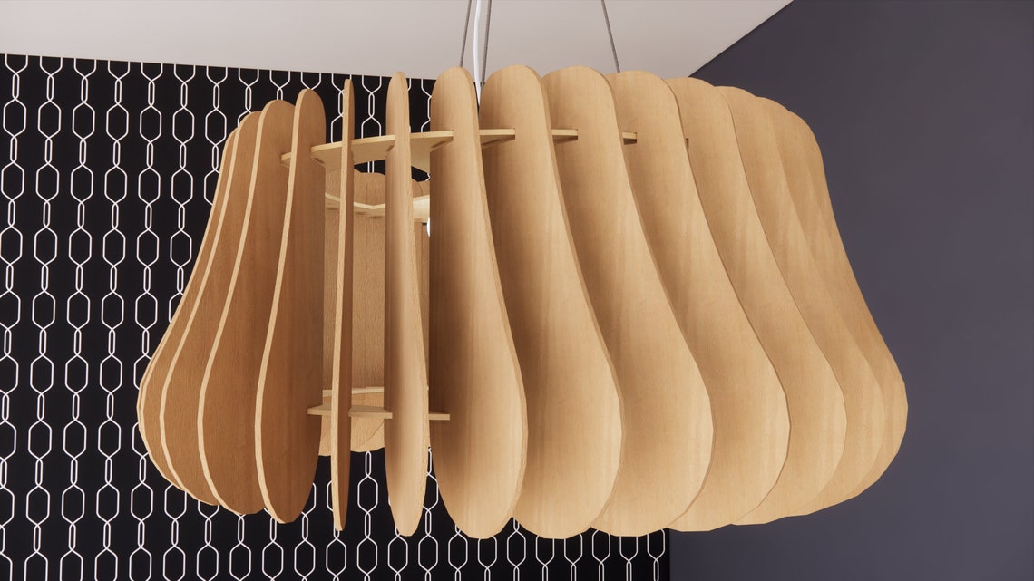 Parametric Lamp Cnc Laser Cut File for Wooden Lamp Pendant - Etsy
