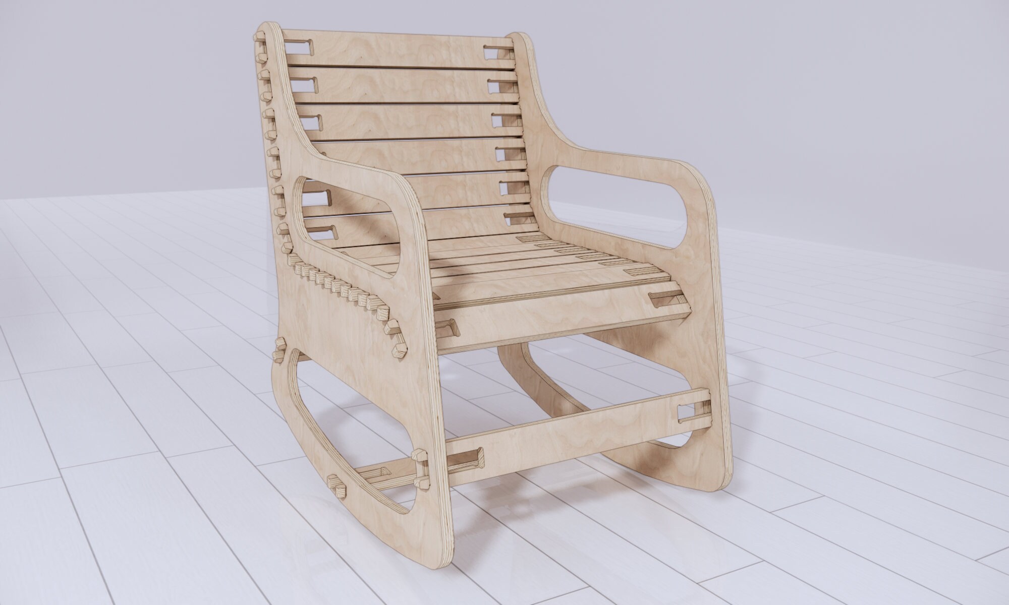 Rocking Chair Assembly, Laser Cut Wooden Rocking Chair DXF File, Chair ...