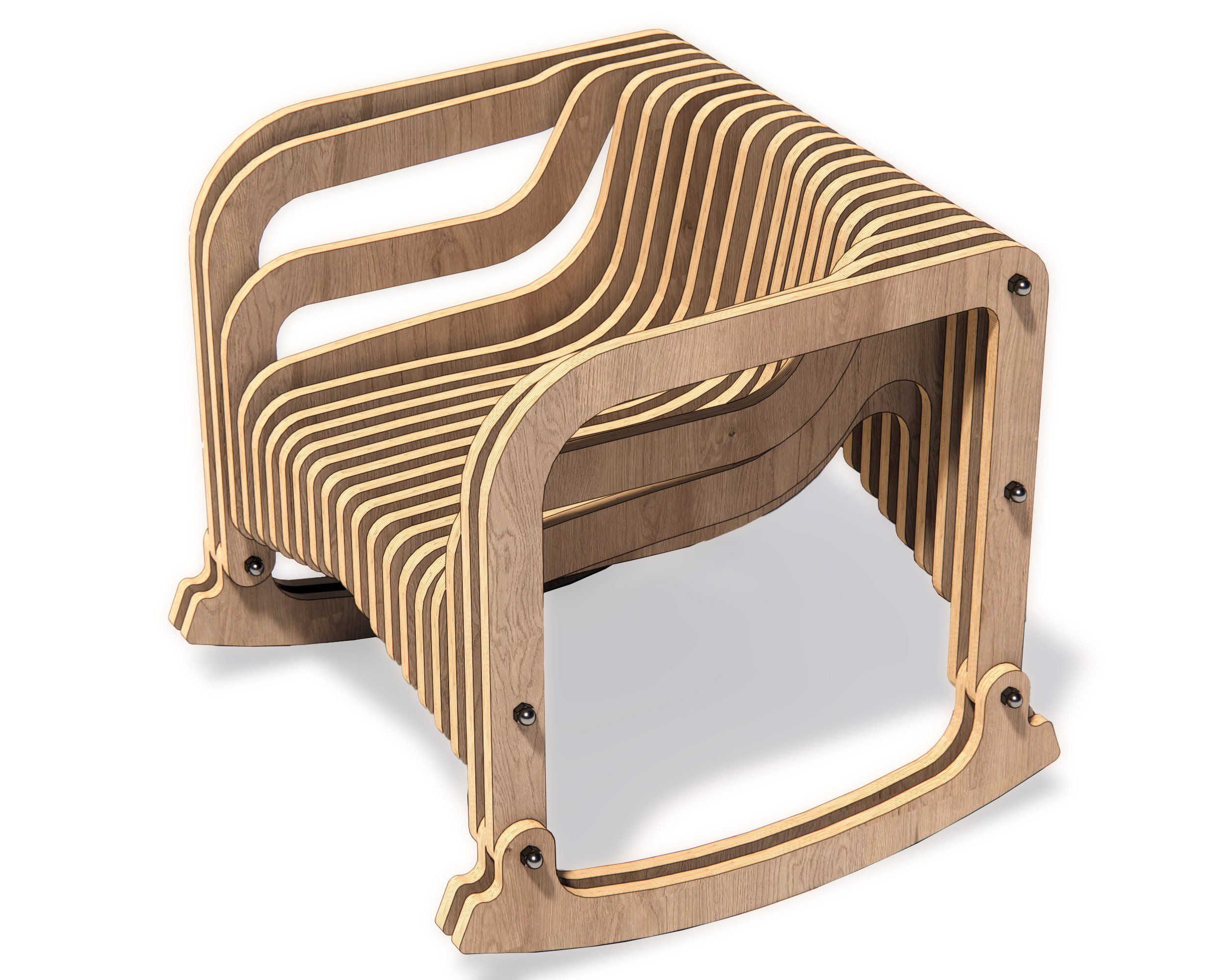 Parametric Rocking Chair DXF File for Cnc Router/plywood - Etsy