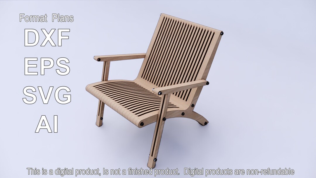 Plywood Chair DXF File Cnc Cut/custom Furniture - Etsy