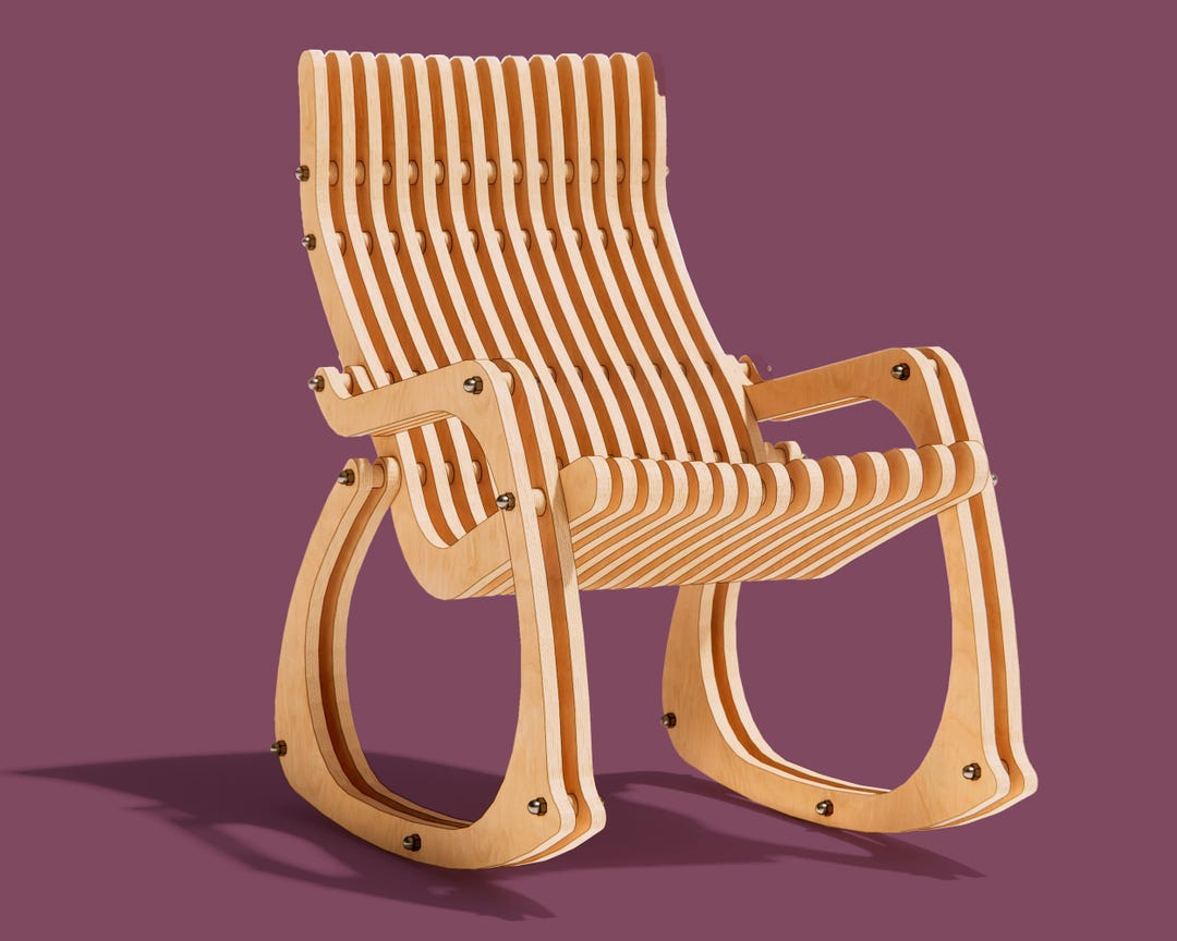 Parametric Chair DXF File Plans for Cnc Router/plywood Chair/custom ...