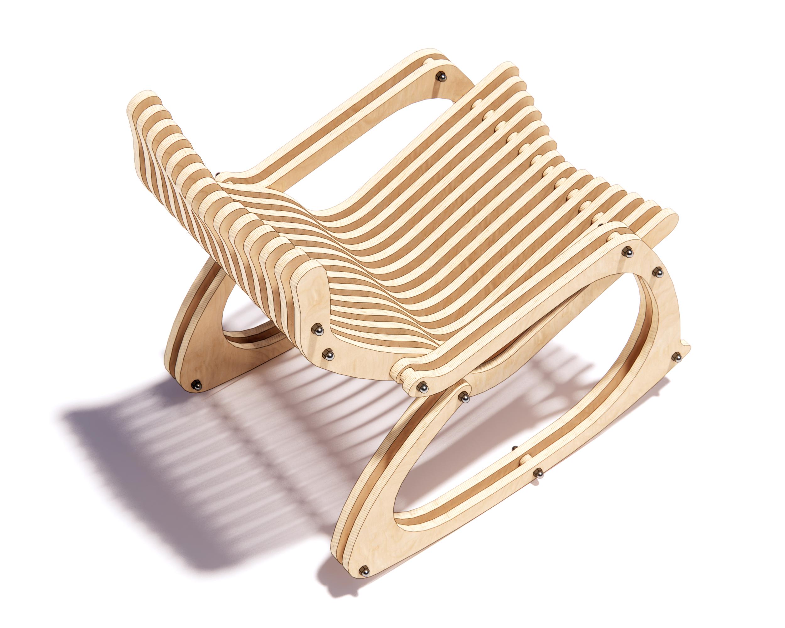 Parametric Chair DXF File Plans for Cnc Router/plywood Chair/custom ...