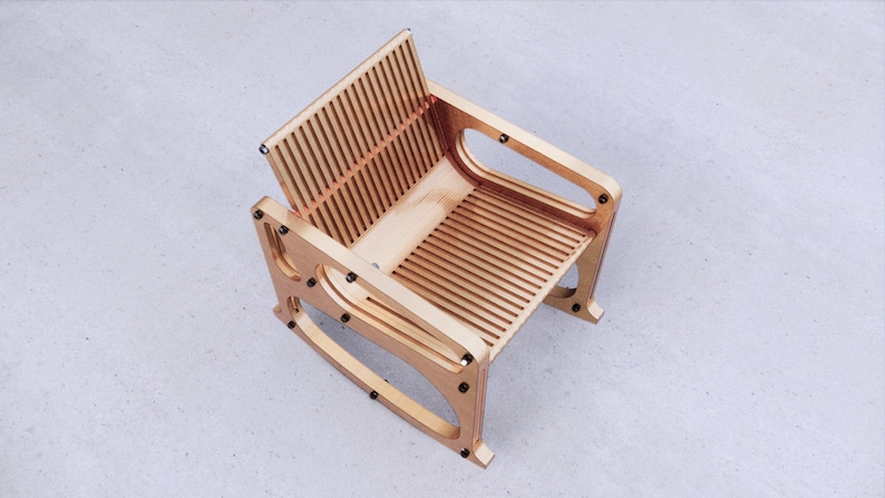 Parametric Rocking Chair DXF File Cnc Cut/plywood Chair/custom | Etsy