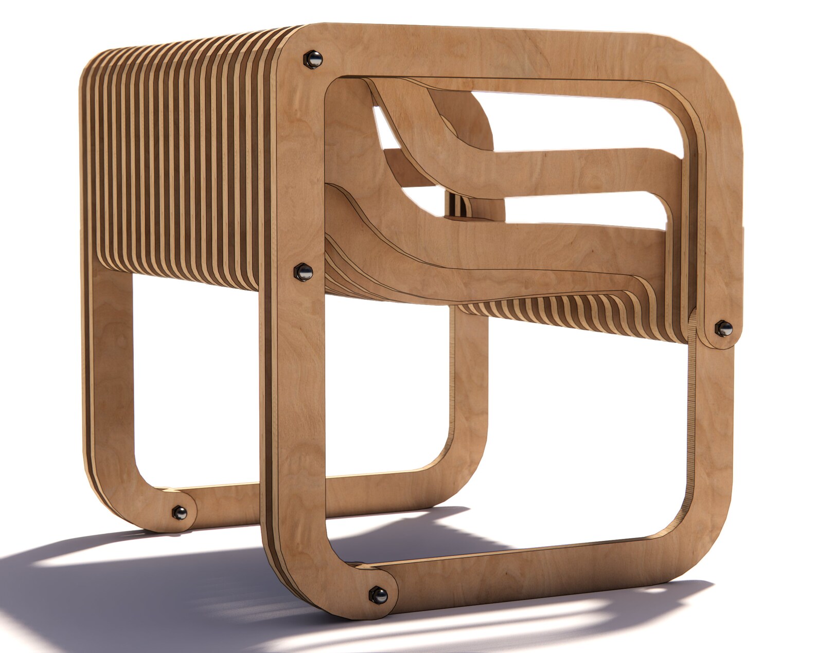 Parametric Chair DXF File for Cnc Cut/plywood Chair/custom Furniture - Etsy