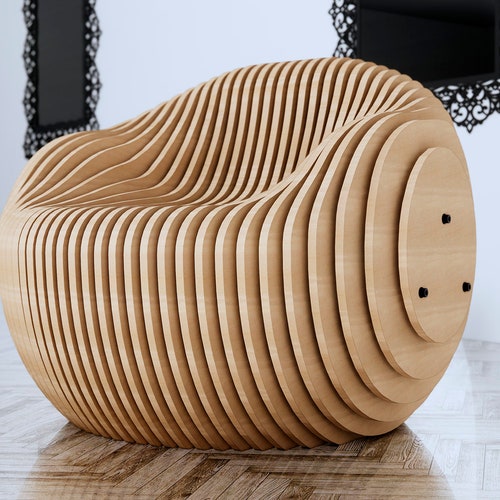 Parametric Design Chair DXF File Cnc and Laser Cut/plywood | Etsy