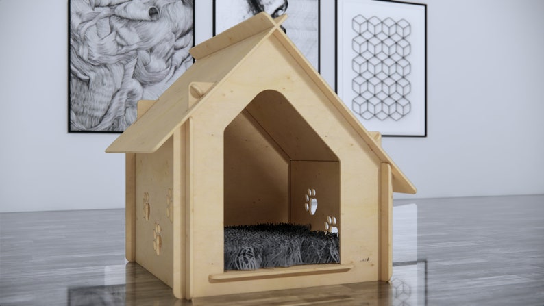 Dog Kennel 09 DXF File Cnc Cut/plywood Pet House/custom - Etsy