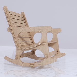 Rocking Chair DXF File, Chair Cnc Plans, Laser Cutting Cnc File ...