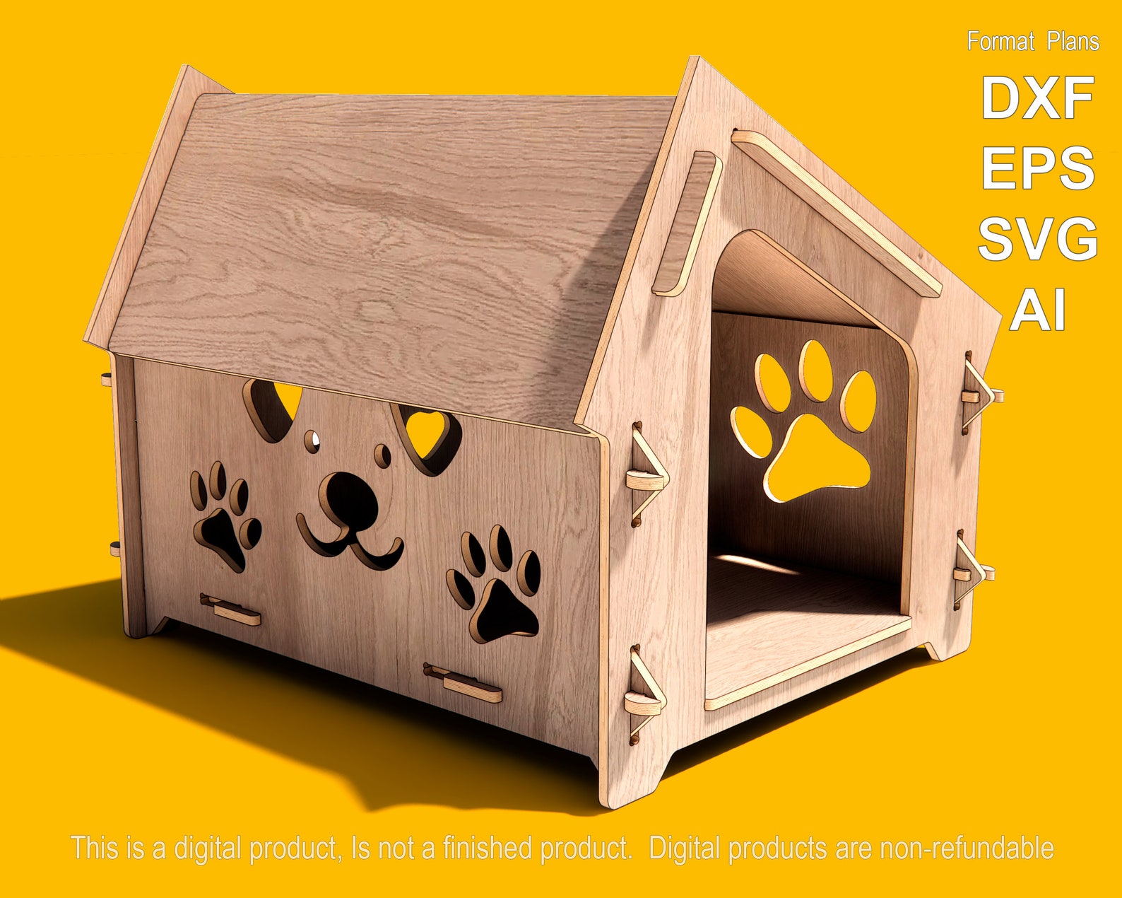 Dog Kennel 06 DXF. EPS, SVG Files for Cnc Cut/plywood Pet House/custom ...