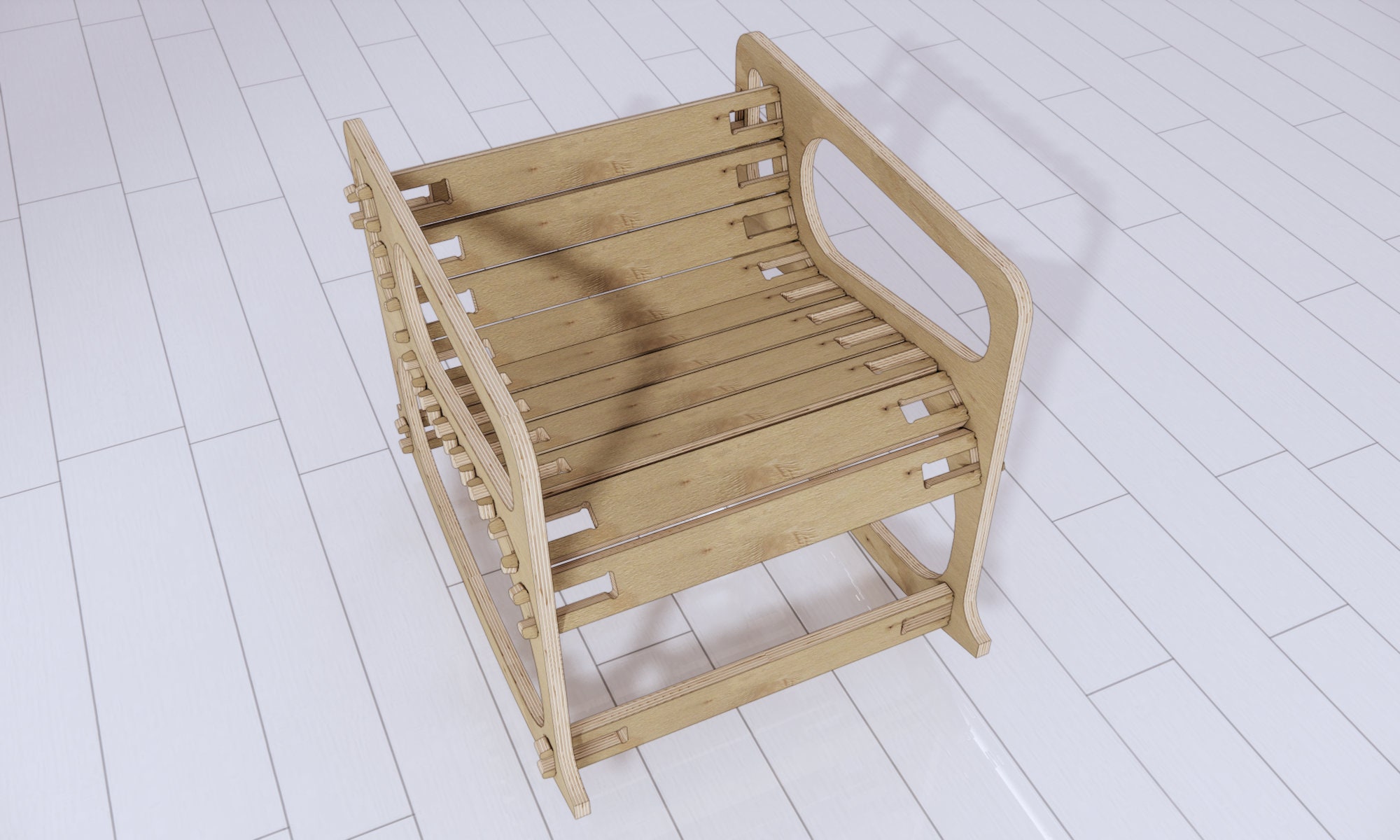 Laser Cut Wooden Rocking Chair DXF File, Chair Cnc Pla Ns, Laser ...