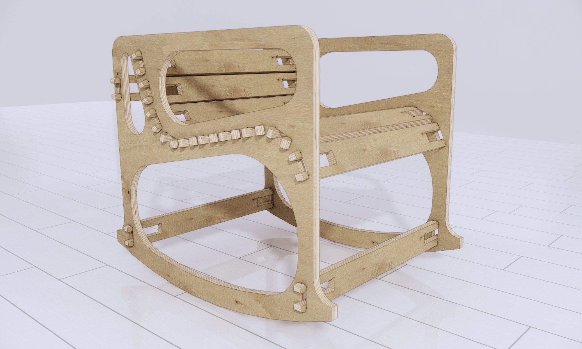 Laser Cut Wooden Rocking Chair DXF File, Chair Cnc Pla Ns, Laser ...