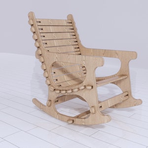 Rocking Chair DXF File, Chair Cnc Plans, Laser Cutting Cnc File ...