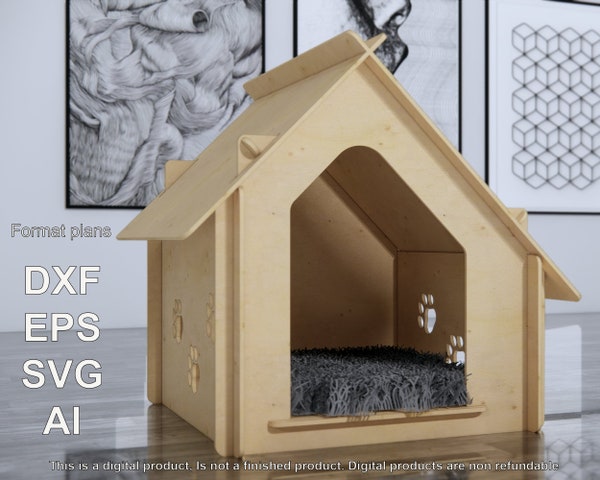 Dog House SVG / DXF Files for Cnc Router, Laser Cutting and Plasma Cut ...