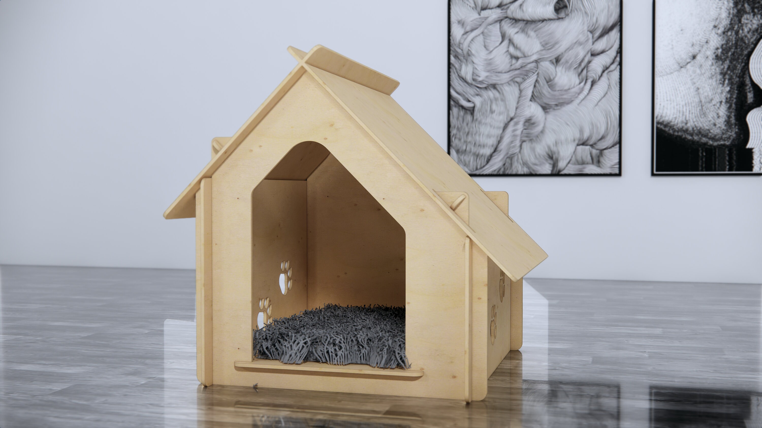 Dog Kennel 09 DXF File Cnc Cut/plywood Pet House/custom - Etsy