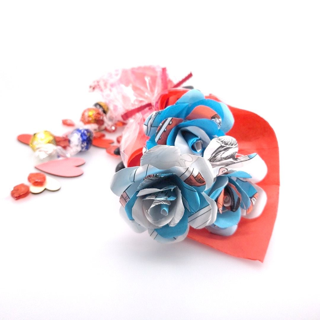 Book Roses, Book Page Flowers, Literary Gift, Bibliophile, Bookworm ...