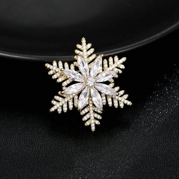 Snowflake Brooch Pin - Etsy