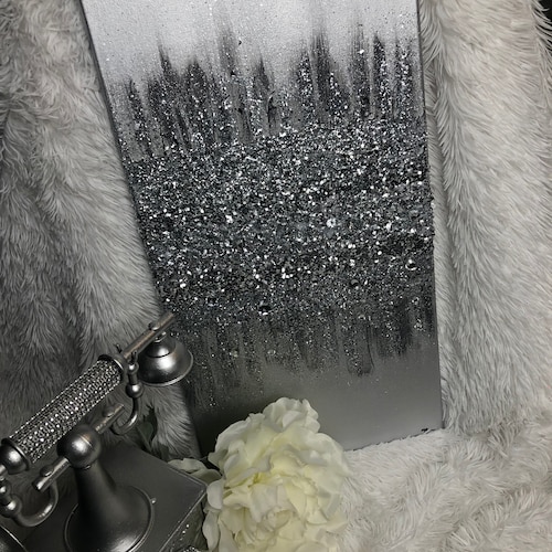 RHINESTONE WALL ART Crystal Wall Art Trendy Affordable | Etsy