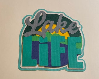 Paper Piecing Lake Life, Scrapbook, Page, Layout, Die Cut, Camp, - Etsy