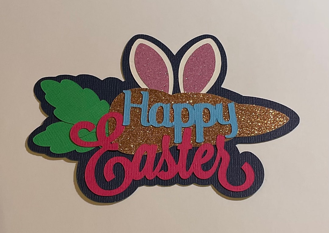 Happy Easter Title Scrapbooking Die Cut - Etsy