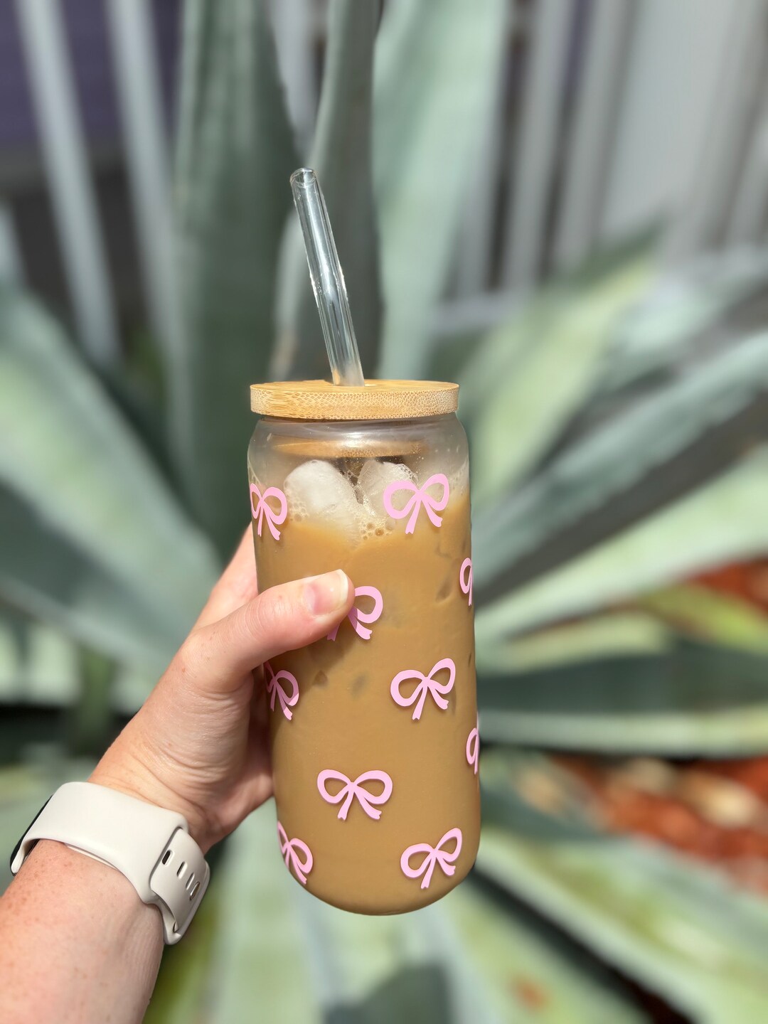 Libbey Glass Cup With Pink Coquette Bows 16 Oz & 20 Oz - Elegant ...