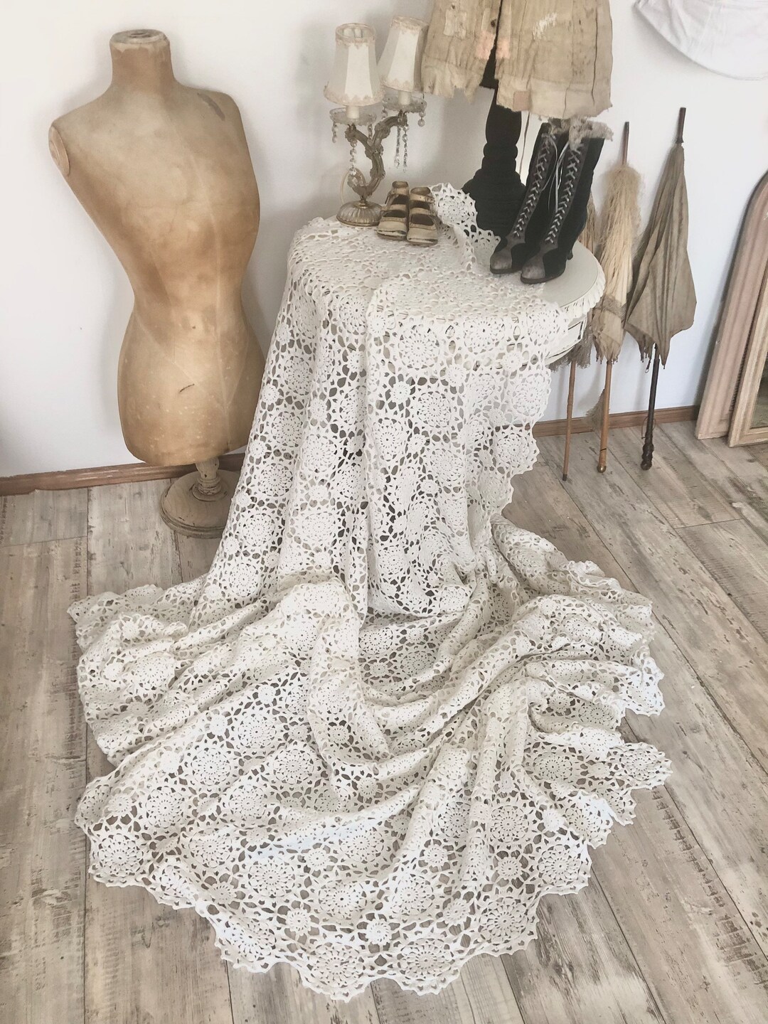 Old Antique Blanket Throw Plaid Shabby Brocante Boudoir Old - Etsy