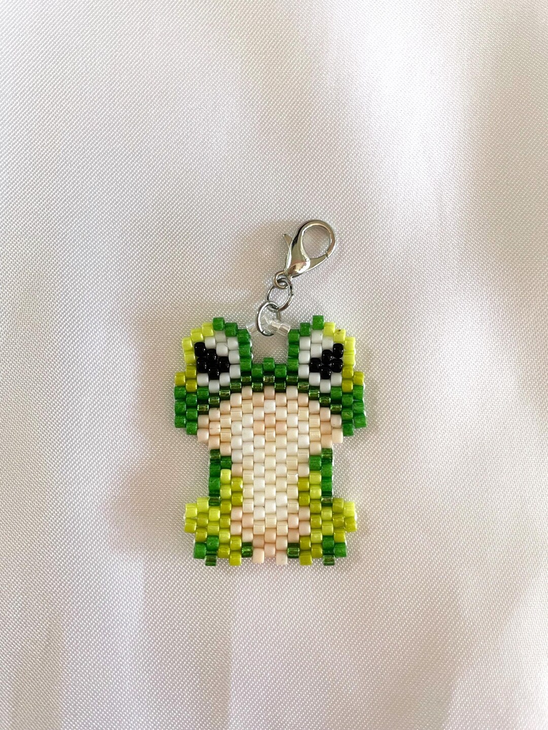 Tree Frog Beaded Stitch Marker, Green Toad Wild Animal Reptile Knitting ...