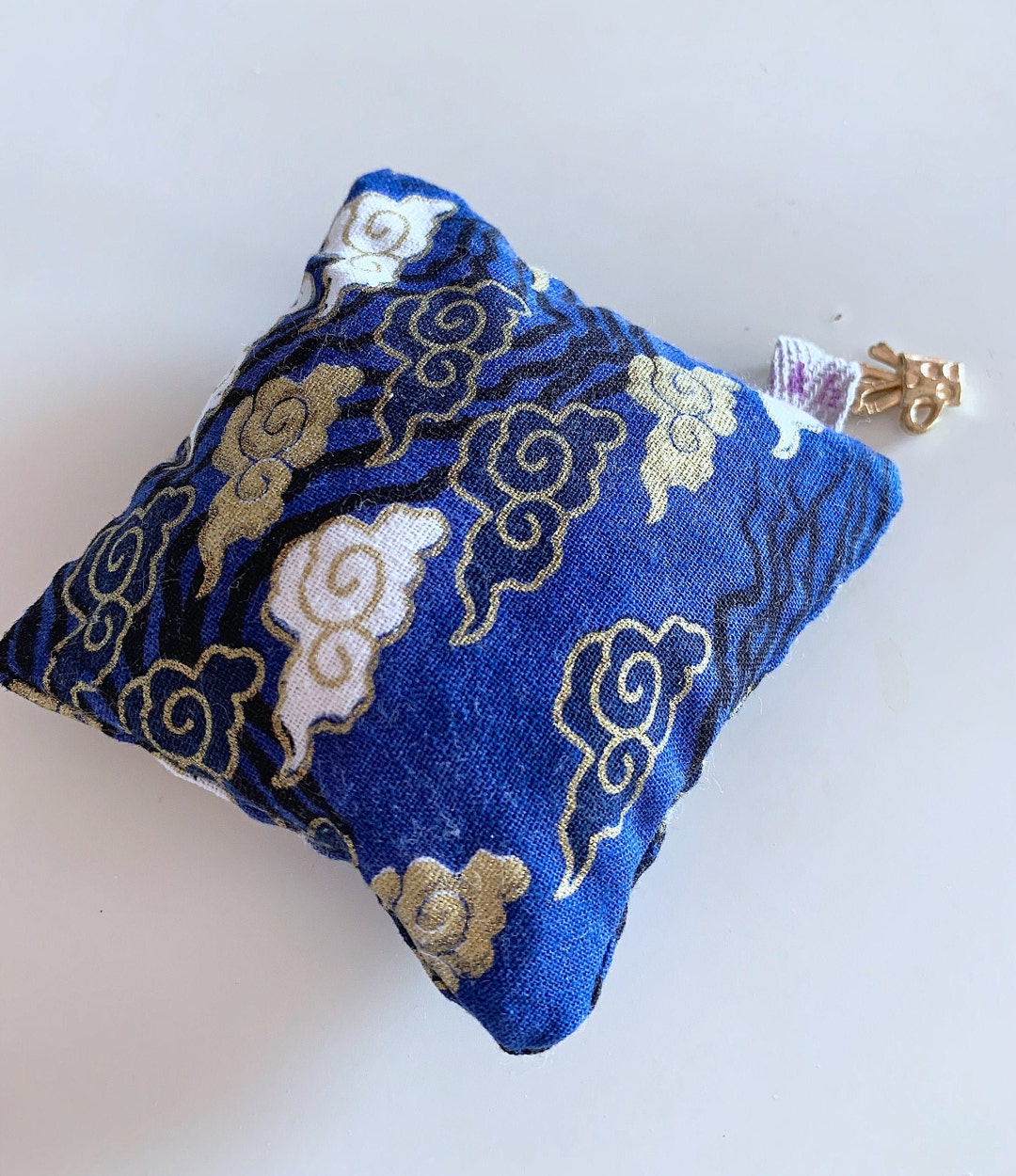 Hand Sewn Japanese Zen Cloud Vintage Style Square Pin Cushion With ...