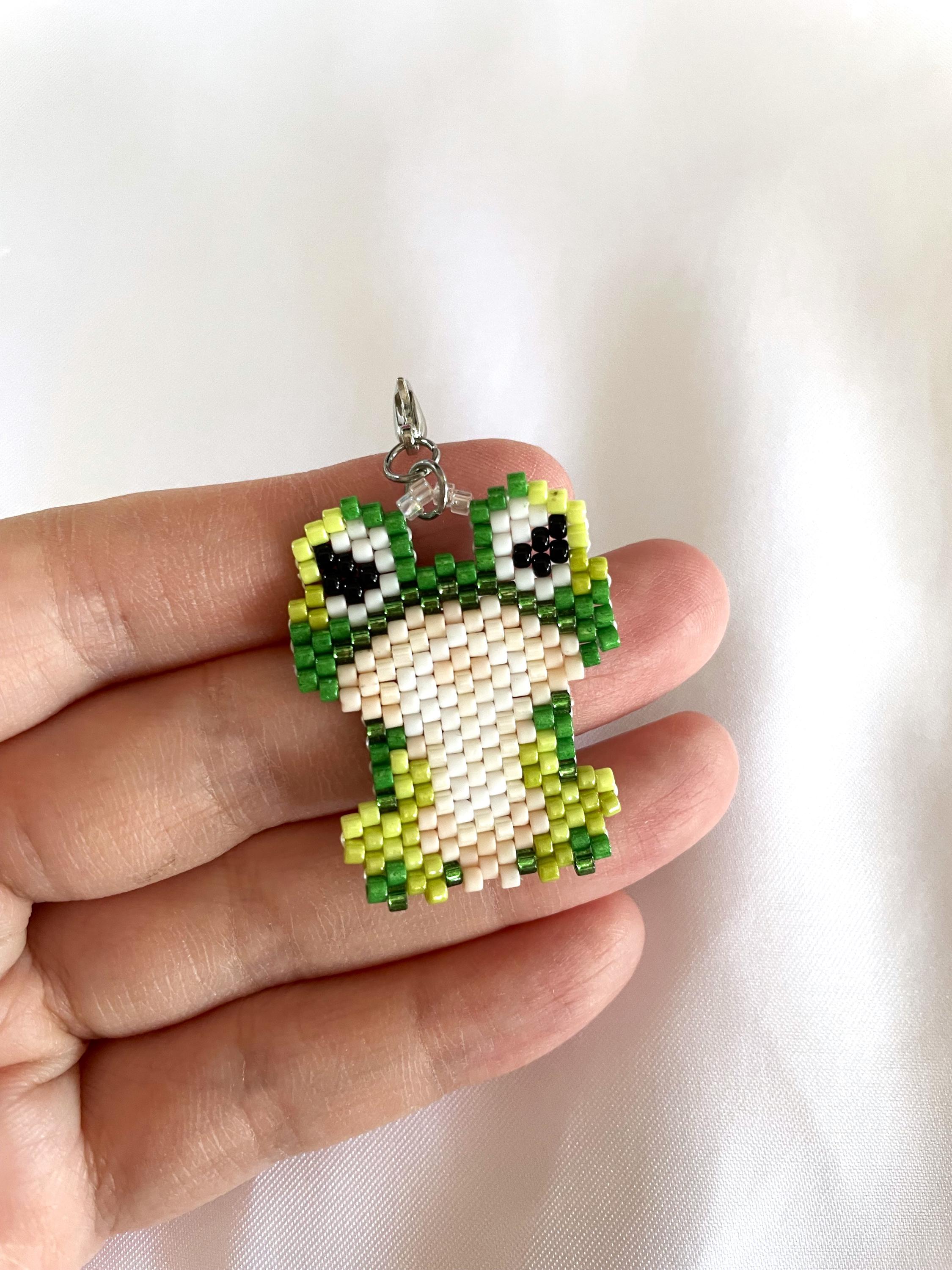 Tree Frog Beaded Stitch Marker, Green Toad Wild Animal Reptile Knitting ...