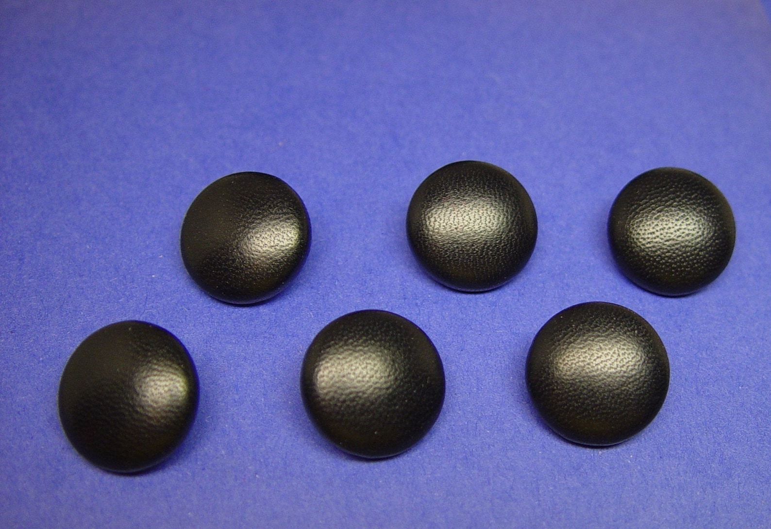 6 Made in USA Black Genuine Leather Buttons 20 Mm 3/4 Inch , Metal Loop ...