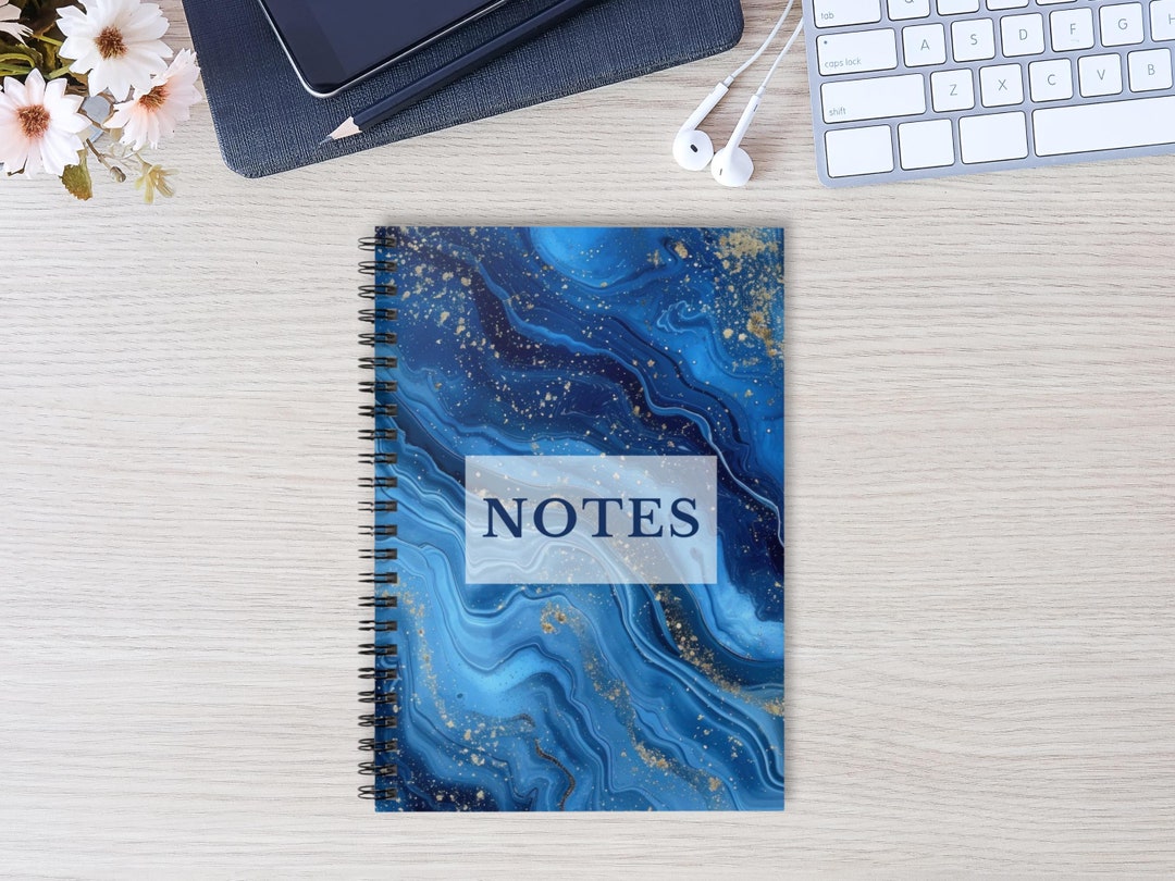 Blue Marble Notebook for School Gift for Her Spiral Notebook for ...