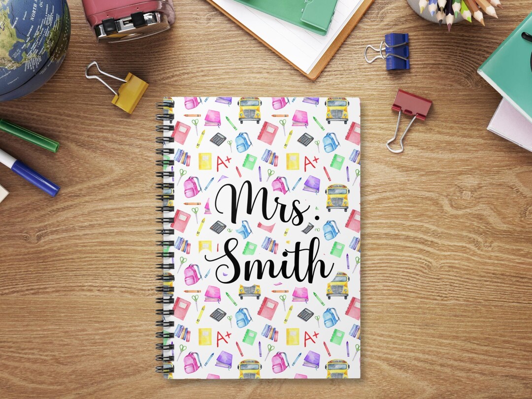 Personalized Teacher Notebook Teacher Appreciation Gift for Her Custom ...