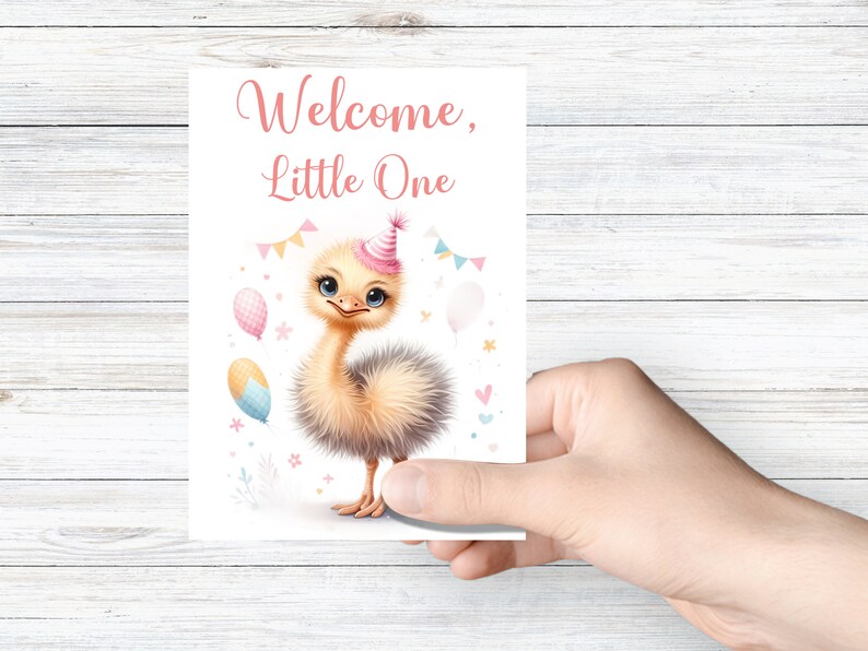 Printable Duck Baby Shower Card New Baby Card Newborn Gift Card ...