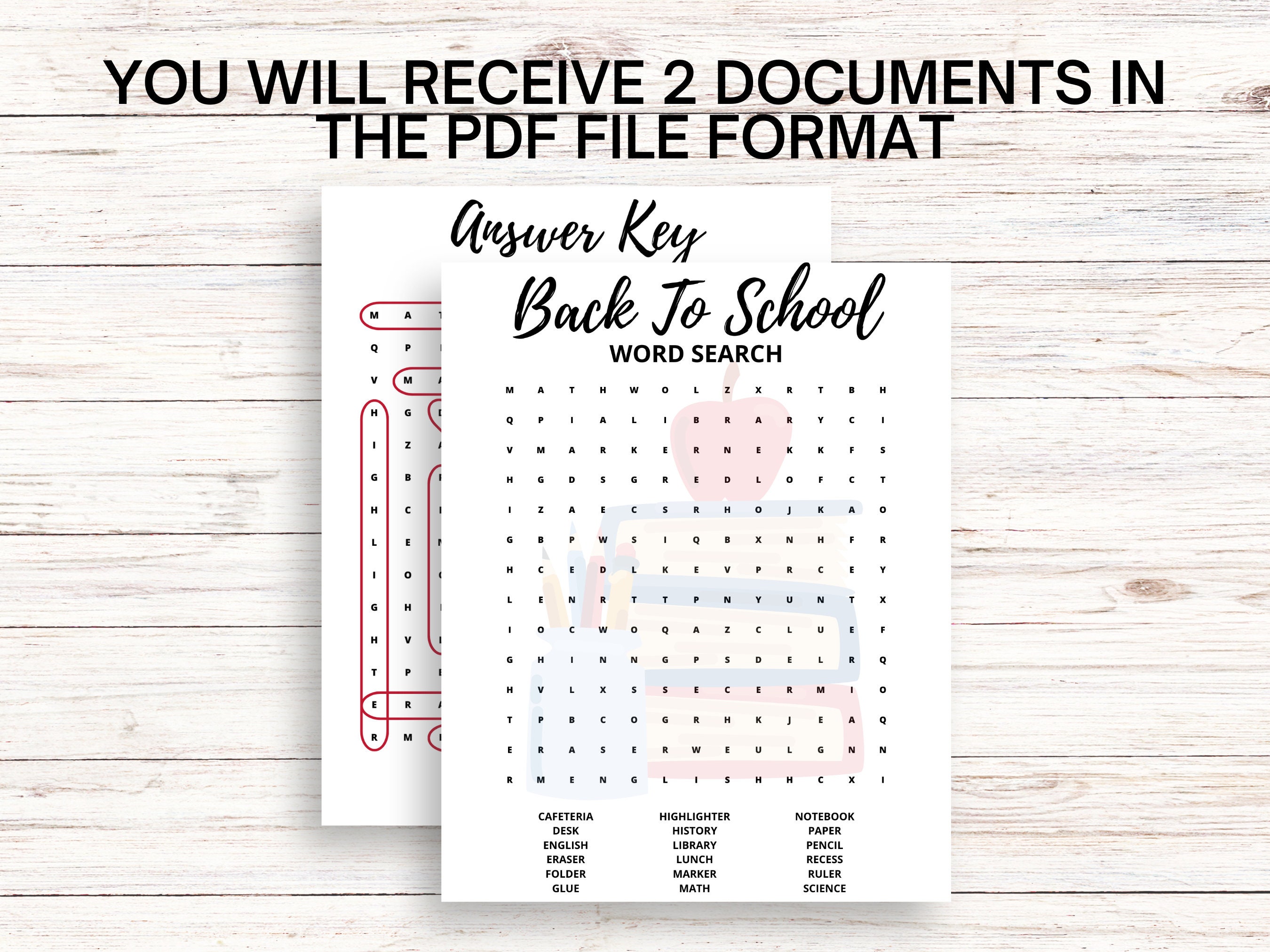 Printable Back to School Word Search Printable Classroom Activity for ...