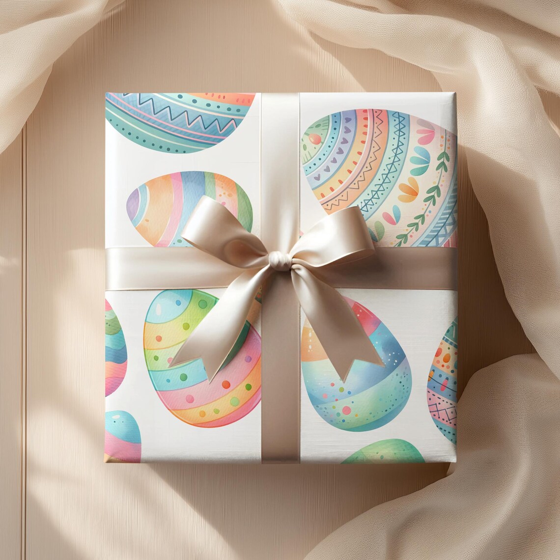 Easter Wrapping Paper Easter Gift Wrap for Girl Easter Egg Wrapping ...