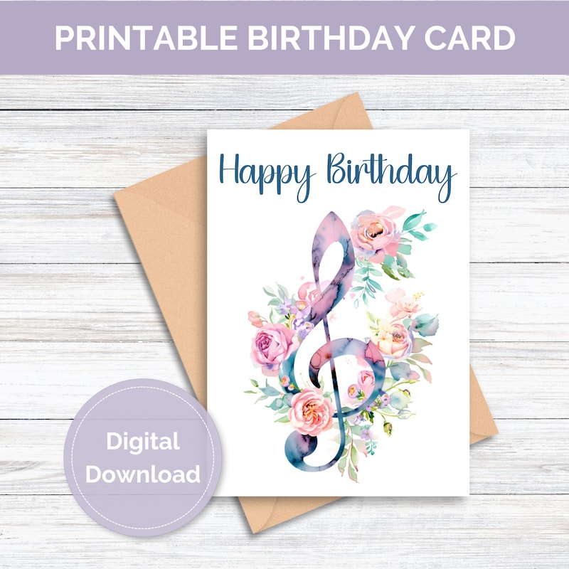 Birthday Cards Musician - Etsy