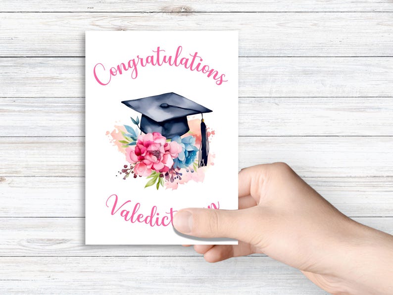 Printable Valedictorian Graduation Card 2025 Printable High School ...