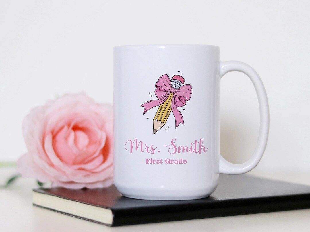 Personalized Coquette Teacher Mug Custom Teacher Mug Coquette Gift for ...