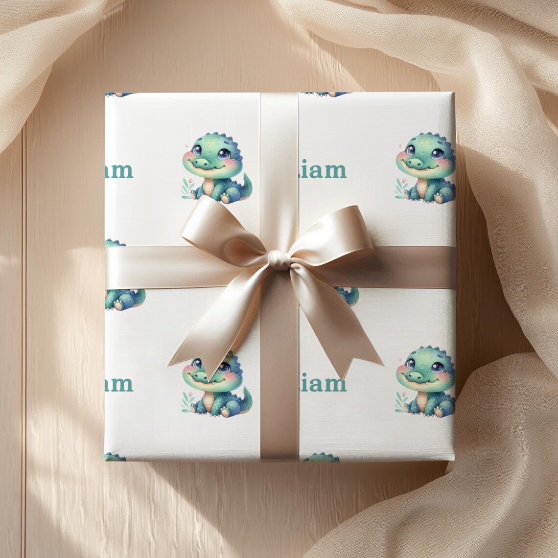 Personalized Crocodile Wrapping Paper for Boy Birthday Gift Wrap ...