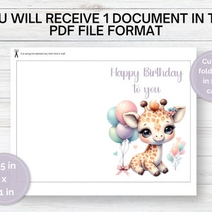 Printable Birthday Card for Her Happy Birthday Card Digital Download ...