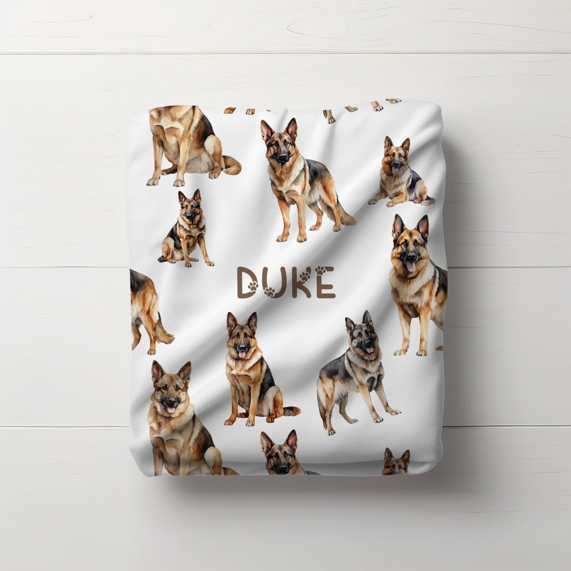 Personalized German Shepherd Blanket Custom Dog Blanket German Shepherd ...