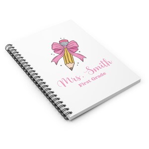 Personalized Coquette Teacher Notebook Coquette Custom Notebook Teacher ...